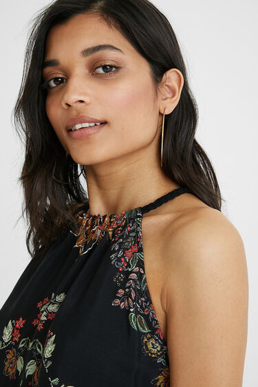 Blusa cuello halter boho