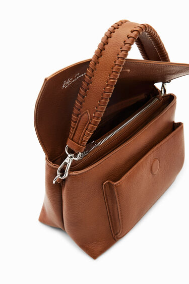 Sac à Bandoulière Moyen Demi Logo Pour Femme