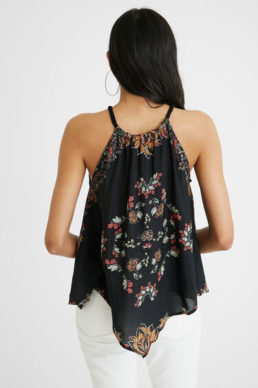 Blusa cuello halter boho