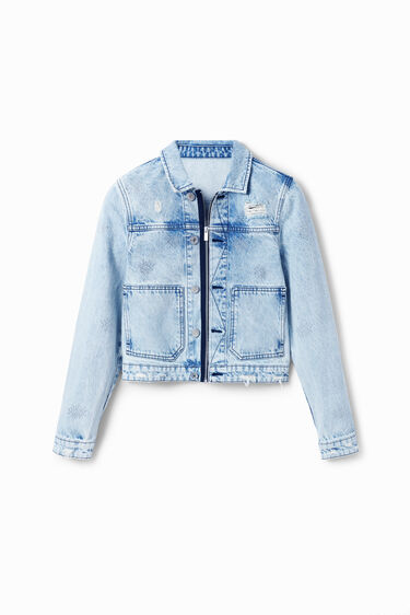 Women’s Eyes denim trucker jacket I Desigual.com