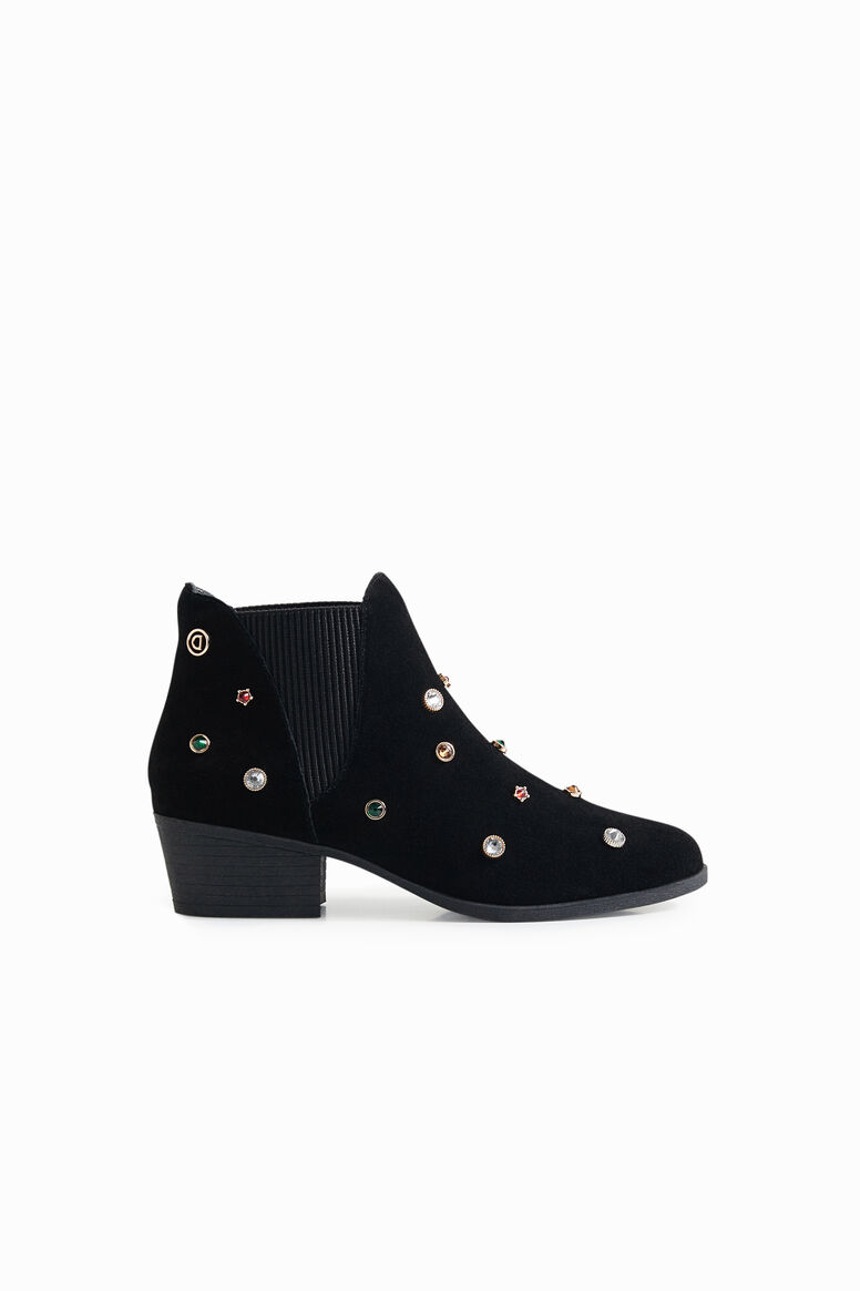 Gemstone split-leather ankle boots | Desigual.com