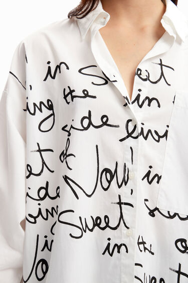Women’s Oversize lettering shirt I Desigual.com