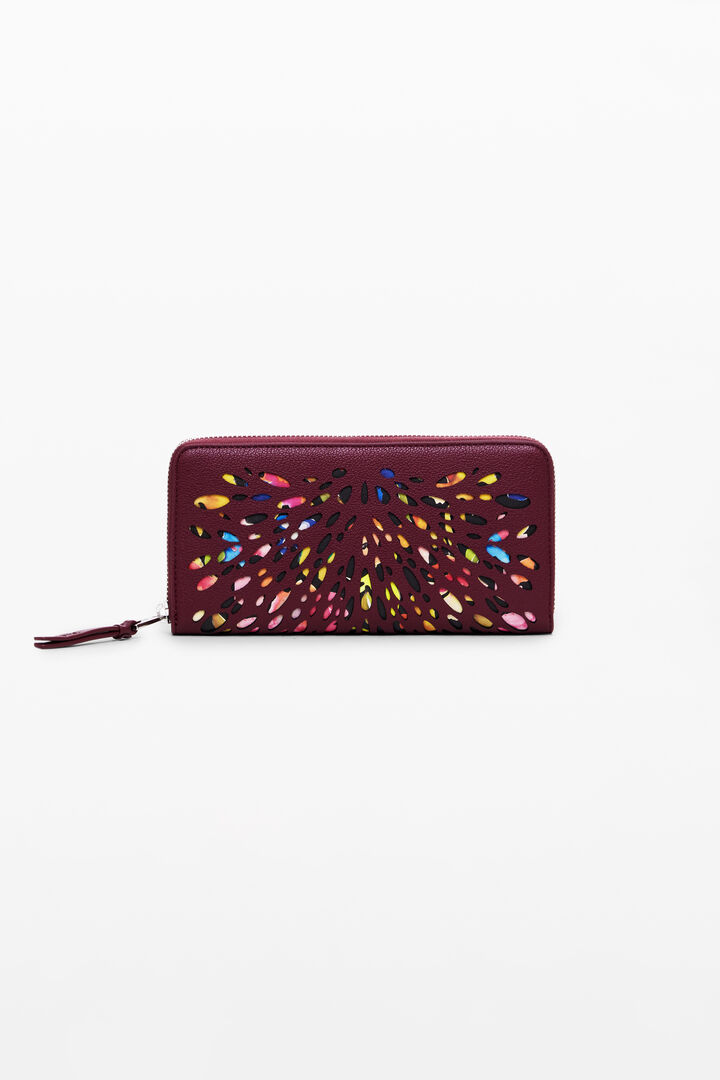 Laser-cut stained glass wallet with zipper women's I Desigual.com