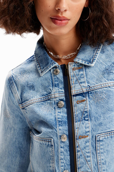 Women’s Eyes denim trucker jacket I Desigual.com