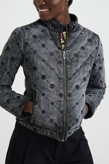 Quilted denim jacket