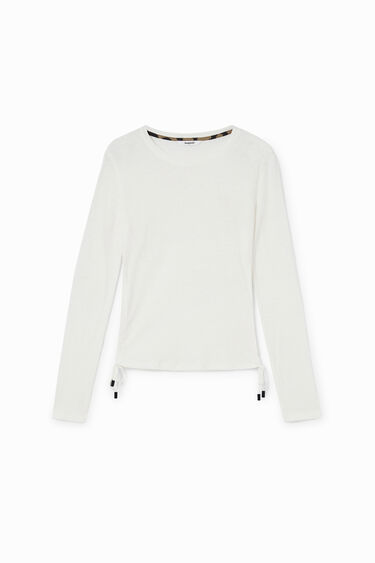 Slim Ruched Drawstring T-shirt 