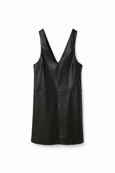 Vestido pichi efecto piel de mujer | Desigual.com
