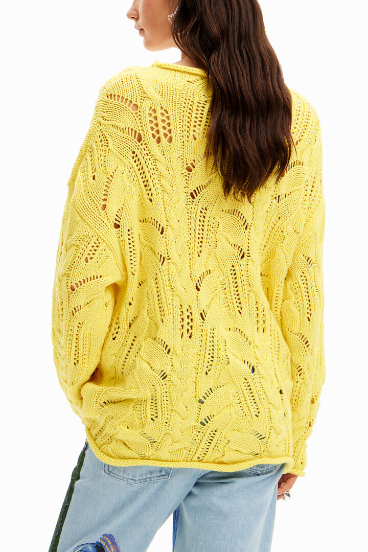 Women's Oversize openwork pullover I Desigual.com