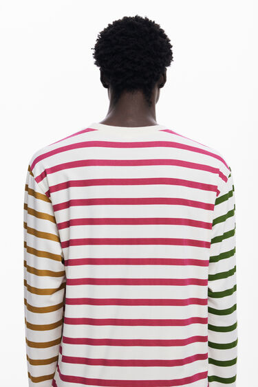 Multicolor striped T-shirt men's I Desigual.com